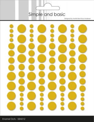 Simple and Basic Enamel Dots Mustard